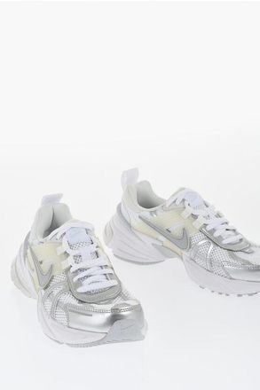 Nike Mesh V2K RUN Low Top Sneakers with Metallic Faux Leather Tri size 36