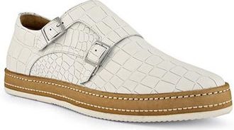 Rosso E Nero Herren Monkstraps wei&szlig; Leder