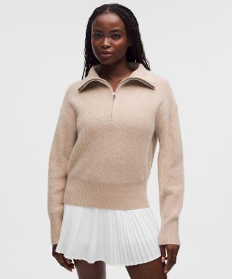 lululemon Alpaca-Blend Collared Half-Zip Sweater pour Femmes - Taille XL