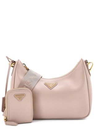 Prada Re-Edition 2005 Shoulder Bag Saffiano Leather Small crossbody bag - Tons neutres