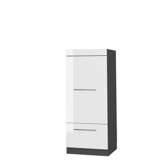 Vicco Mikrowellenschrank Fame-Line, Weiß Hochglanz, 60 cm