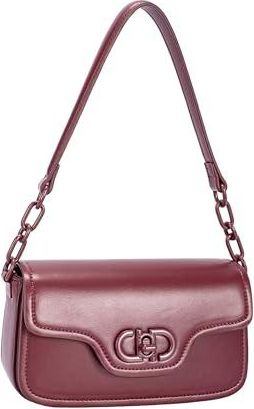 David Jones Paris - Sac port&eacute; &eacute;paule Ville Femme - Sac &agrave; main soir&eacute;e Similicuir - Taille Petite - Chic El&eacute;gant Classique (Windsor Wine)