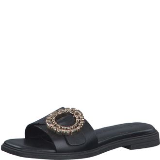 Marco Tozzi Damen Pantolette, Blockabsatz, weiches FEEL ME Fußbett, aus hochwertigem Leder, ideal für Business und Freizeit