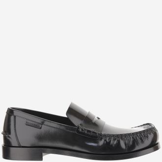 Bottega Veneta Mens Truman Leather Loafers Black