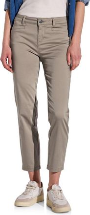 Street One Damen A379039 Satin-Hose im Casual Fit, Vintage Stone, 38W x 28L