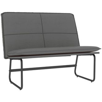 vidaXL Sitzbank Grau 100x75x76 cm Kunstleder vidaXL