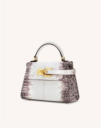 JW PEI Elise - Sac &agrave; main effet croco avec poign&eacute;e sup&eacute;rieure - Blanc