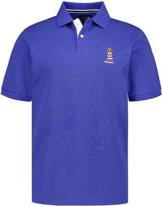 Hackett Herren Polo-Shirt blau Baumwoll-Piqu&eacute;