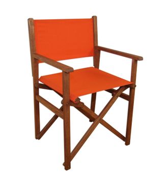 Erst-Holz Regiestuhl Klappstuhl Gartenstuhl Buche für Garten-Party V-10-100, Stofffarbe: Terracotta/orange