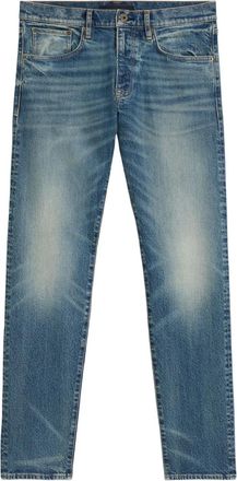 BOSS x David Beckham jean droit à effet légèrement délavé - Bleu