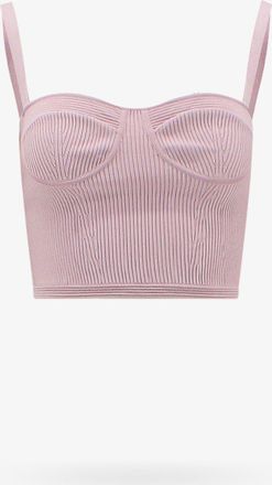 Alexander McQueen Ribbed fabric top - ALEXANDER MCQUEEN - gender_Woman
