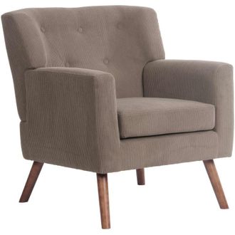 Clp Sessel Kioni Cordbezug dunkelbraun