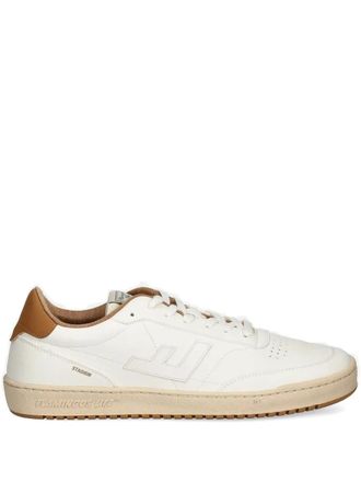 Flamingos baskets Stadion à empiècements en cuir - Blanc