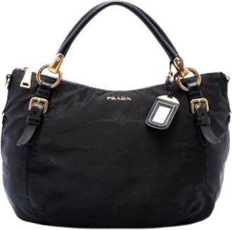 Prada Sac bandouli&egrave;re en nylon pr&eacute;-appr&eacute;ci&eacute; - Femme - Pre-owned - Noir - Taille: ONE Size