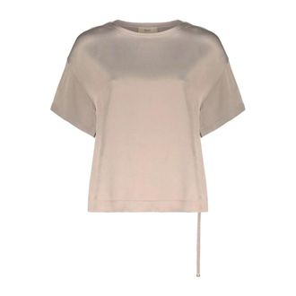 Herno Asymmetrische Kurzarmbluse - - Tops - Damen - Beige - M