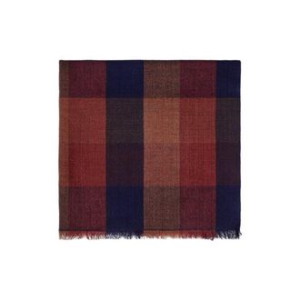 Saison 1865 Foulard &agrave; carreaux en laine