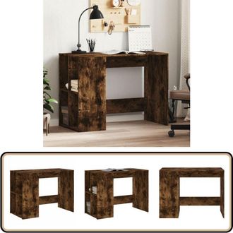 vidaXL Vidaxl - Schreibtisch Räuchereiche 102x50x75 cm Holzwerkstoff - Bürotisch - Schreibtisch - Home Office - Arbeitsplatz - Holzwerkstoff