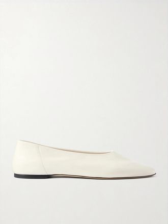 Toteme Slip Leather Ballet Flats - Off-white