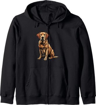 Whyitsme Design Roter Labrador Retriever Hund Illustration Kapuzenjacke