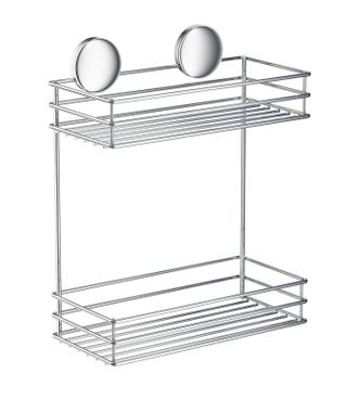 Smedbo Smedbo Doppel Dusche Korb Design selbstklebend aus verchromtem Edelstahl, silber