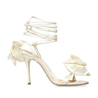 Magda Butrym 105mm Flower Satin Sandalen - - Shoes - Damen - Beige - 40 EU