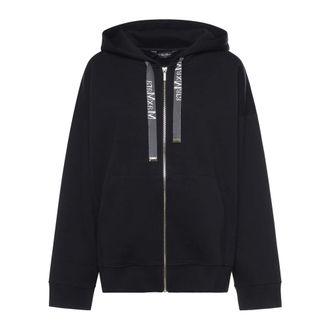 Max Mara Femme, Sweatshirts et sweats &agrave; capuche, Bleu, Taille: 40 FR SweaT-shirt zipp&eacute; en jersey technique
