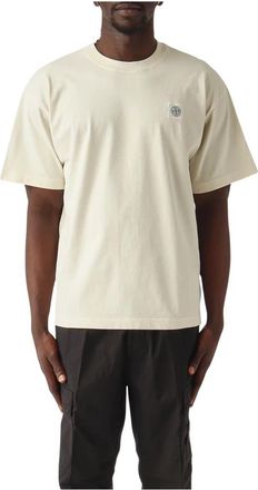 Stone Island Homme, Tops, Beige, Taille: M T-Shirt Manches Courtes