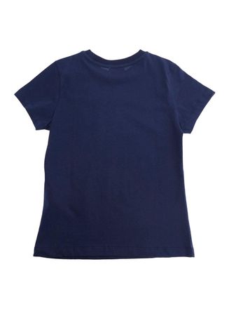 Moschino Boys Crew Neck T-Shirt Blue Cotton T-Shirts And Polos