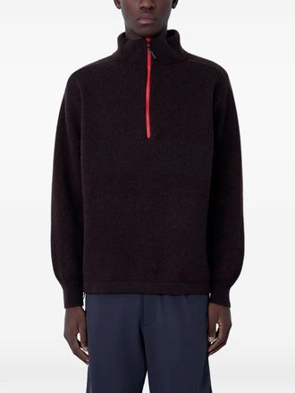 GR10K quarter-zip sweater - Braun