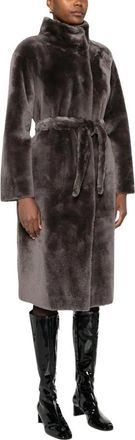 Suprema Femme, Manteaux, Gris, Taille: 40 FR Manteau Gris &agrave; Poches et Manches Longues