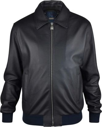 Billionaire Boys Club Homme, Vestes, Noir, Taille: XL Smooth Leather Jacket