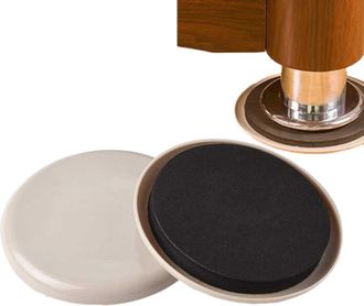 Generic M&ouml;belgleiter, robust, 9,9 cm, 5 Zoll, Bohnenfarbe, bewegliche Pads, starke Lastgleiter, kratzfeste Bodenschoner, Hebewerkzeuge F