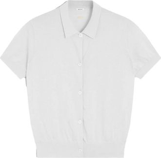 Aspesi Femme, Blouses et Chemises, Blanc, Taille: 40 FR Short Sleeve Polo Knit Shirt