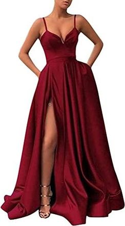Onsoyours Robe de Soir&eacute;e Longue Seule-&eacute;paule Femme D Rouge XS