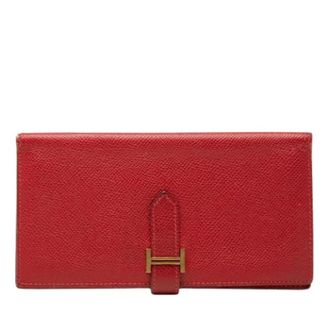 Herm&egrave;s Portefeuille Long Pre-owned - Femme - Pre-owned - Rouge - Taille: ONE Size