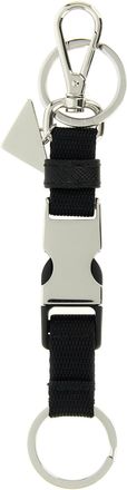 Prada Nylon Strap Key Case - Black
