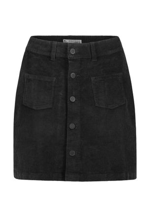 Eight2Nine Sublevel Damen Mini Cordrock aufgesetzte Taschen und Kopfleiste Dark-Grey XS