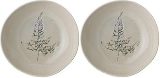 Bloomingville Suppenteller Bea, natur, Keramik, 21 centimeters, Creme (Packung mit 2)