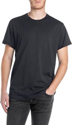 Replay T-Shirt pour Homme, 067 Bleu Nuit, L