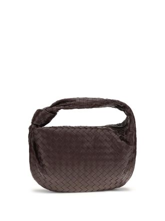 Bottega Veneta Womens Shoulder Bag Jodie Dark Barolo-Gold Lambskin Barolo/gold