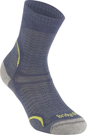 Bridgedale Damen Hike Ultralight T2 Merino Performance Original Crew Socken, Denim, S