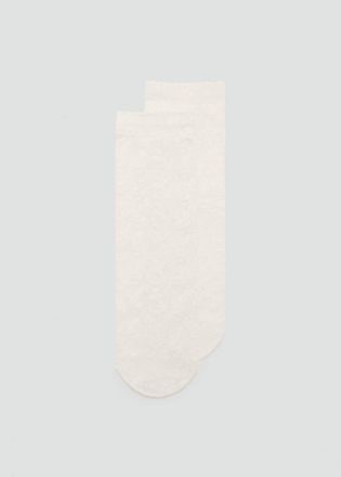 Mango Chaussettes dentelle &eacute;cru - Femme - Taille unique - MANGO