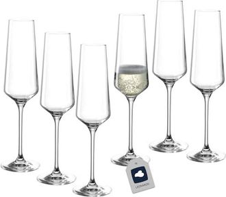Leonardo Sektgläser PUCCINI (6er Set) - kratzfeste Sektgläser (280 ml) - Spülmaschinenfest & Langlebig - Zeitlose Champagnergläser für Zuhause & Restaurants - 