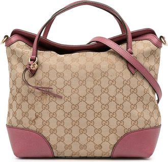 Gucci Hobo Bags - Medium GG Canvas Bree Satchel - Gr. unisize - in Braun - f&uuml;r Damen