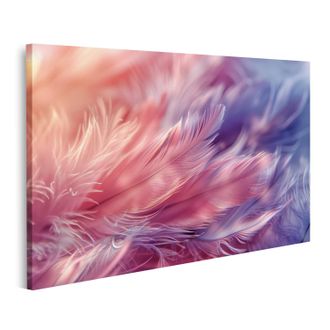 Islandburner Bild auf Leinwand Nahaufnahme weicher rosa lila Federn die EIN Gef&uuml;hl von Tiefe erzeugen Bilder Wandbilder Poster