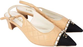 Chanel Hohe Schuhe - Chanel Quilted Lambskin Chain CC Pumps (34) - Gr. ONE_SIZE - in Bunt - f&uuml;r Damen