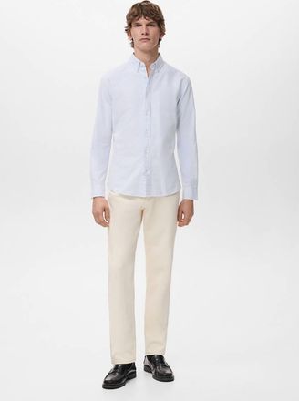 Mango Chemise 100 % coton rayures bleu - Homme - XS - MANGO MAN