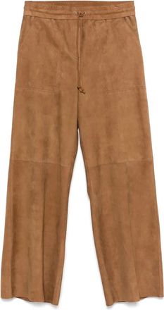 P.A.R.O.S.H. Hose aus Wildleder - Braun