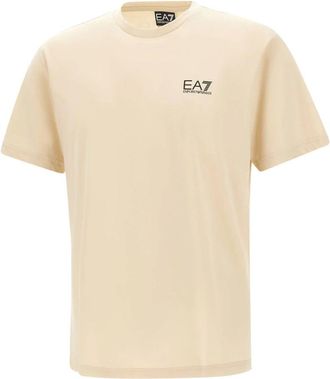 Emporio Armani Emporio Armani Ea7, Homme, Tops, Beige, Taille: M Logo Series T-Shirt