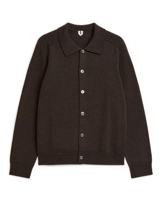 Arket Strickjacke Aus Wolle -Braun